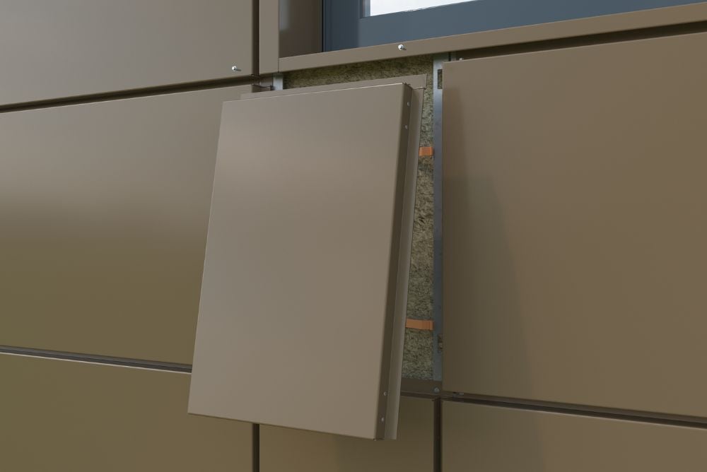 Aspect CTV Rainscreen cladding façade system - Maple