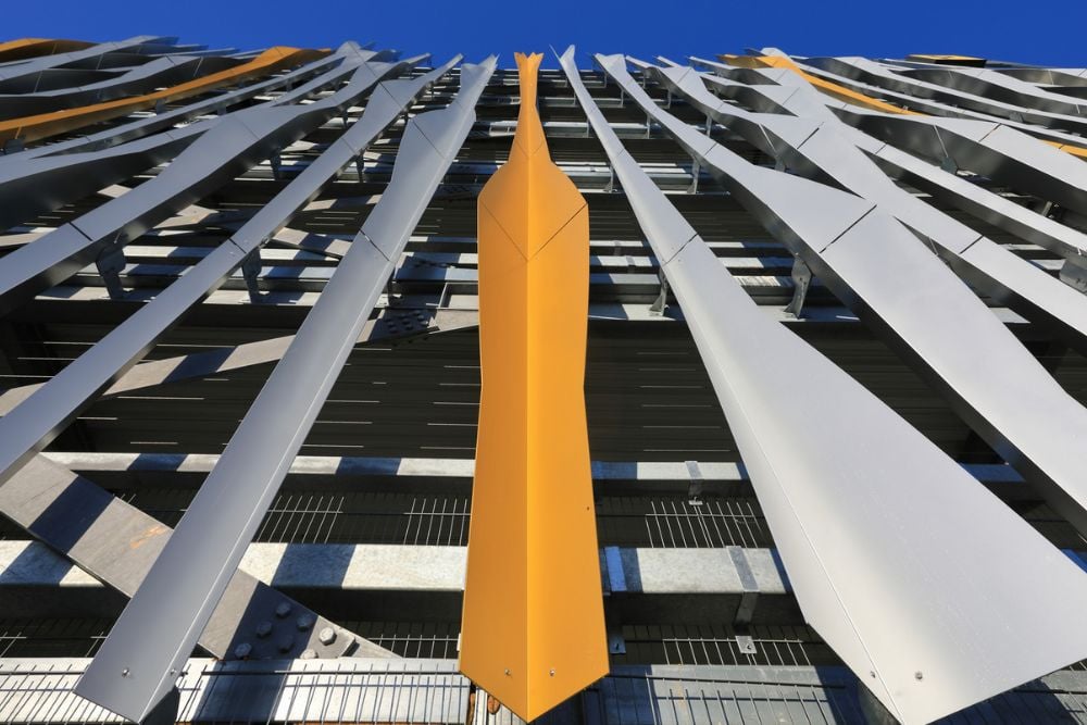 Architectural fins Vector façade system - Maple Façades